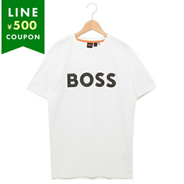 【楽天市場】HUGO BOSS ヒューゴ ボス Tシャツ カットソー オレンジ 半袖 ロゴT ホワイト メンズ 50481923 100 ...