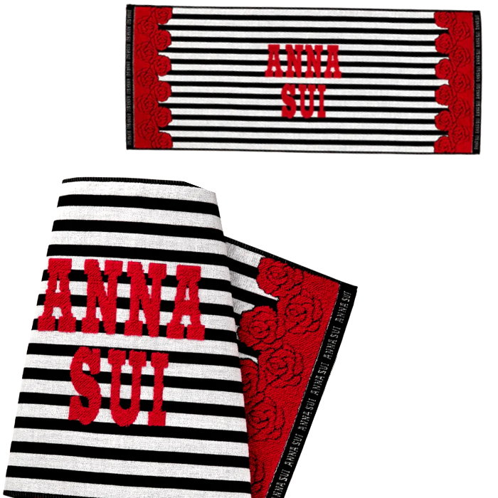 【楽天市場】アナ スイ ANNA SUI フェイスタオル ブラック レッド ana-gift-towel コスメ 化粧 ビューティ ギフト ...
