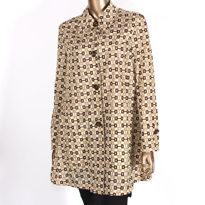 【楽天市場】【期間限定】 GUCCI グッチ ホースビット プリント ナイロン コート 752387 ZANVO 9198 38サイズ ...