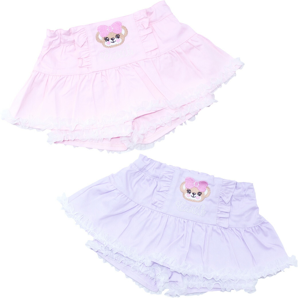 【楽天市場】【EARTHMAGIC正規取扱店】アースマジック 2025夏 カラーツイルスカートonパンツ 女児 女の子 子供服 キッズ ボトムス 100cm 110cm 120cm 130cm ...