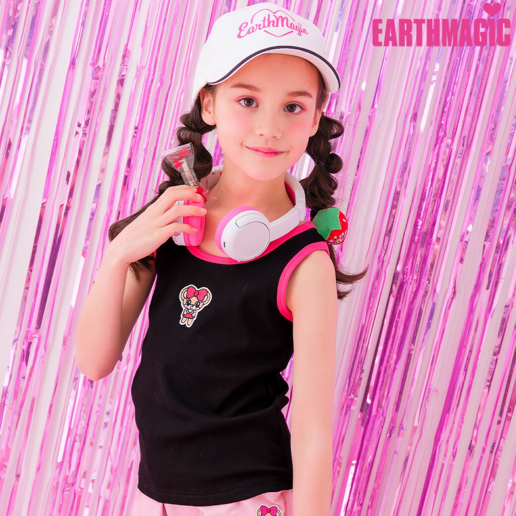 【楽天市場】【EARTHMAGIC正規取扱店】アースマジック 2025夏 配色リブタンクトップ 女児 女の子 子供服 キッズ トップス 100cm 110cm 120cm 130cm ...