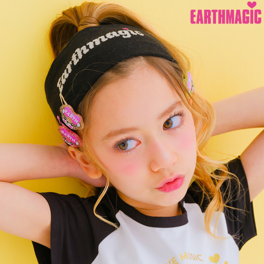 【楽天市場】【EARTHMAGIC正規取扱店】アースマジック 2025春 日本製 ロゴヘアターバン アクセサリー 女児 女の子 子供服 キッズ ヘアバンド カチューシャ ヘアアクセサリー ...