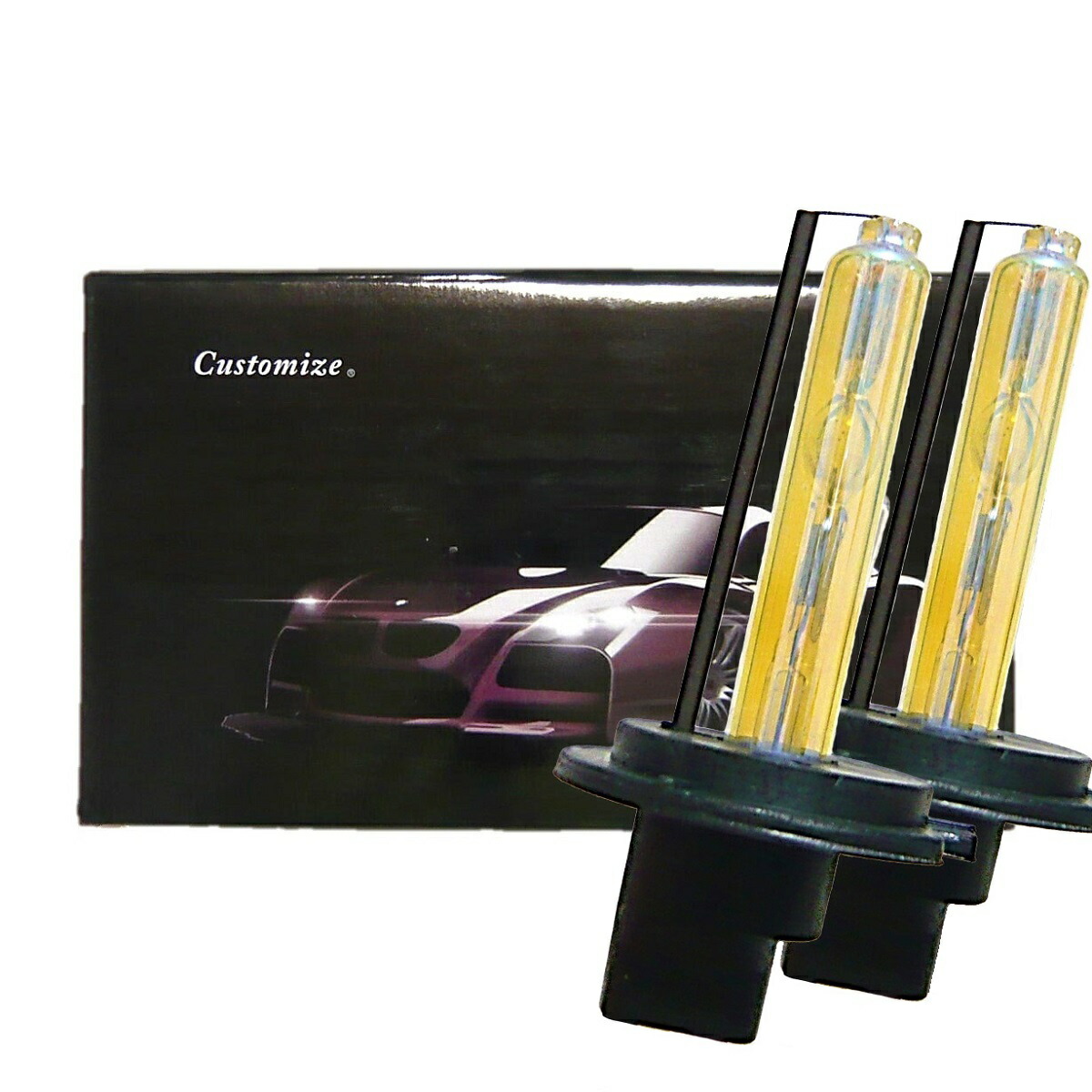 【楽天市場】送料無料 H3 55W 3000K HIDバルブ イエロー フォグランプ 交換用 2本セット 1年保証：Customize