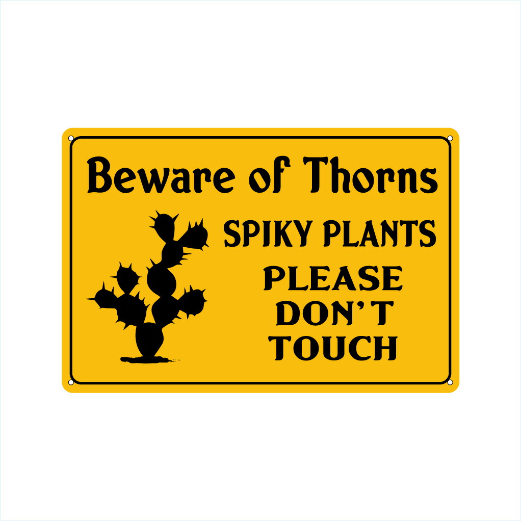 【楽天市場】ガーデンサインプレート ドライガーデン 54cm＊36cm Beware of Thorns YE：CUSTOMPLATE