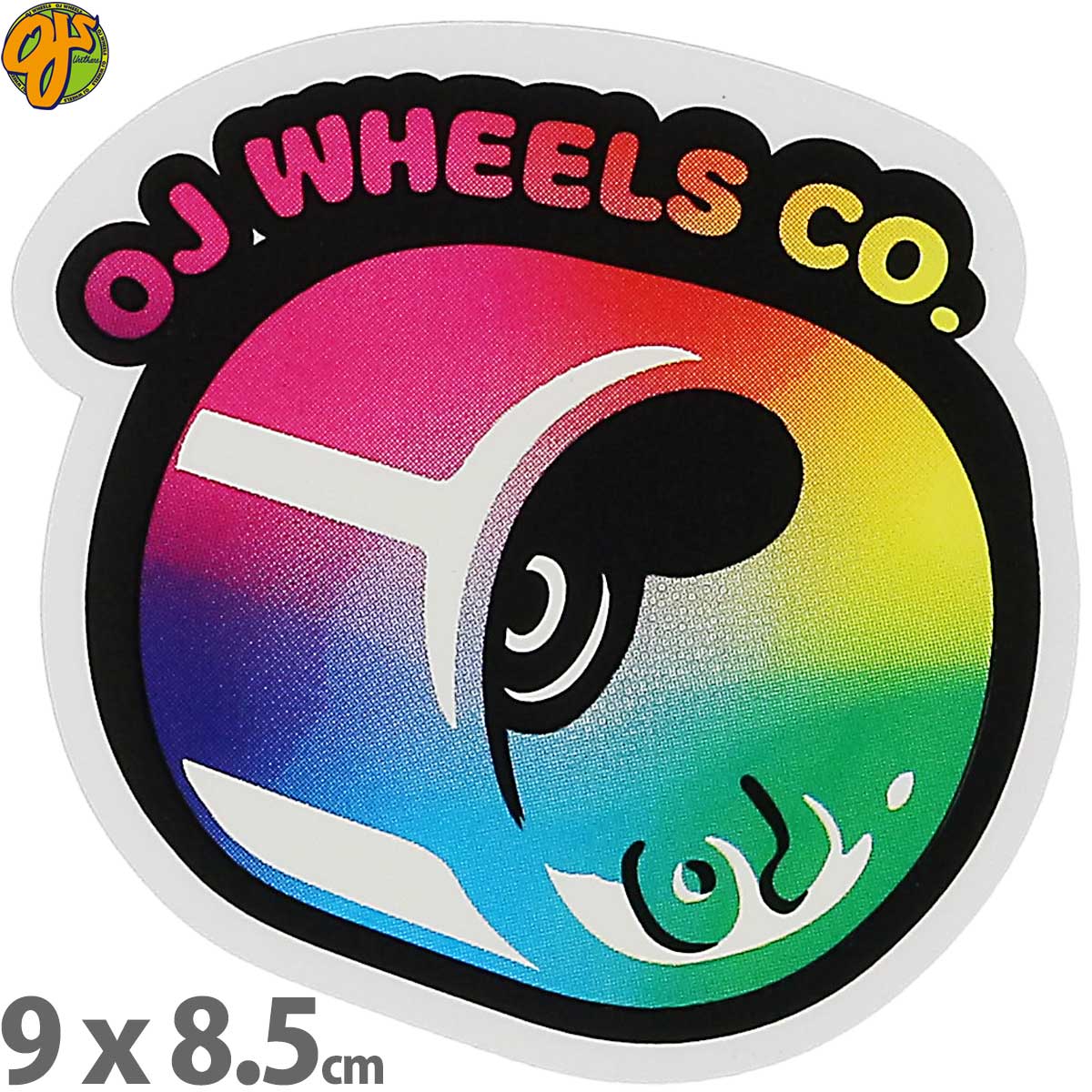 【楽天市場】オージェイ スケボー ステッカー 9x8.5cm OJ Wheels Hot Juice Fade Sticker シール ...