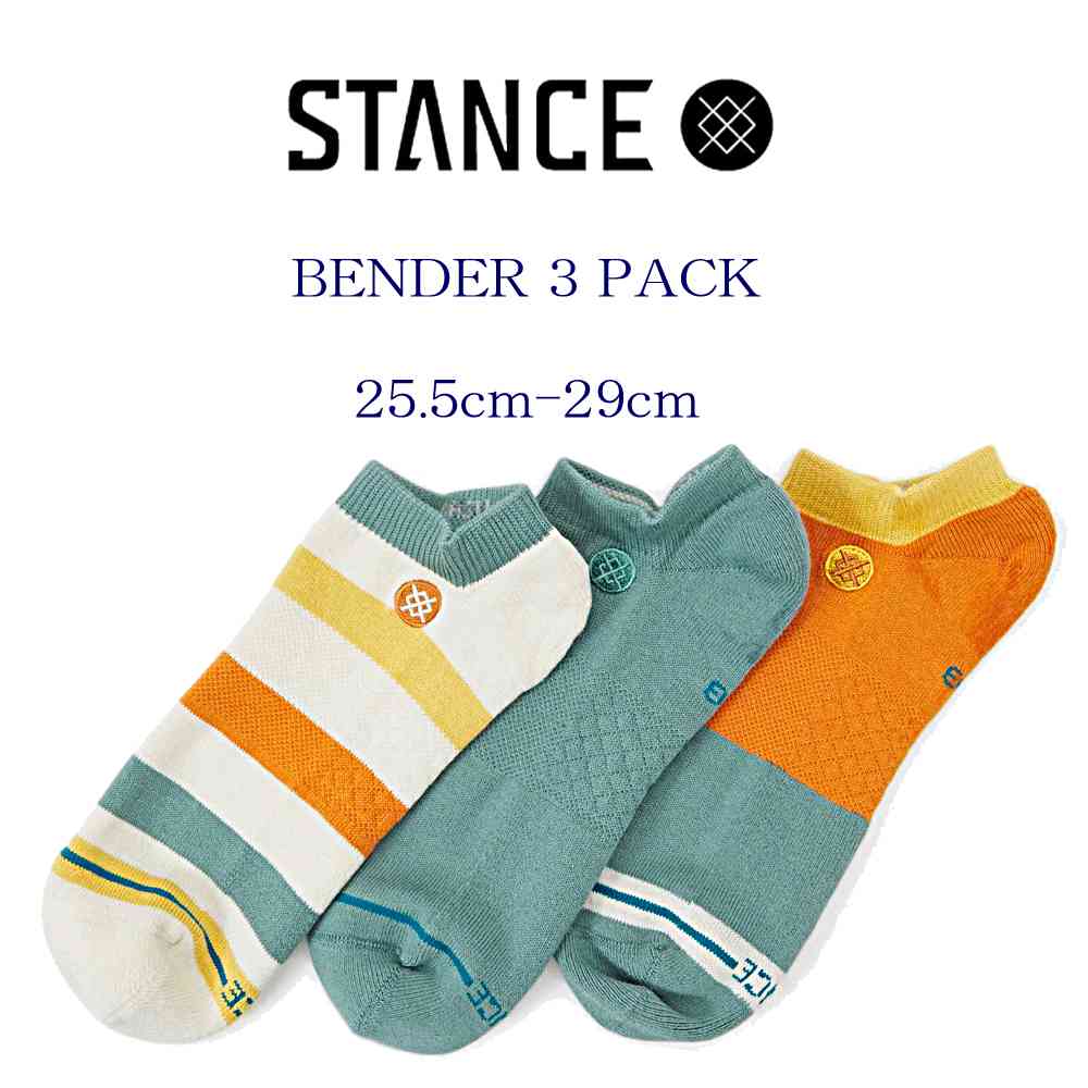 【楽天市場】Stance ソックス スタンス ベンダー 3足セット 靴下 Stance Socks STANCE BENDER 3 PACK ...