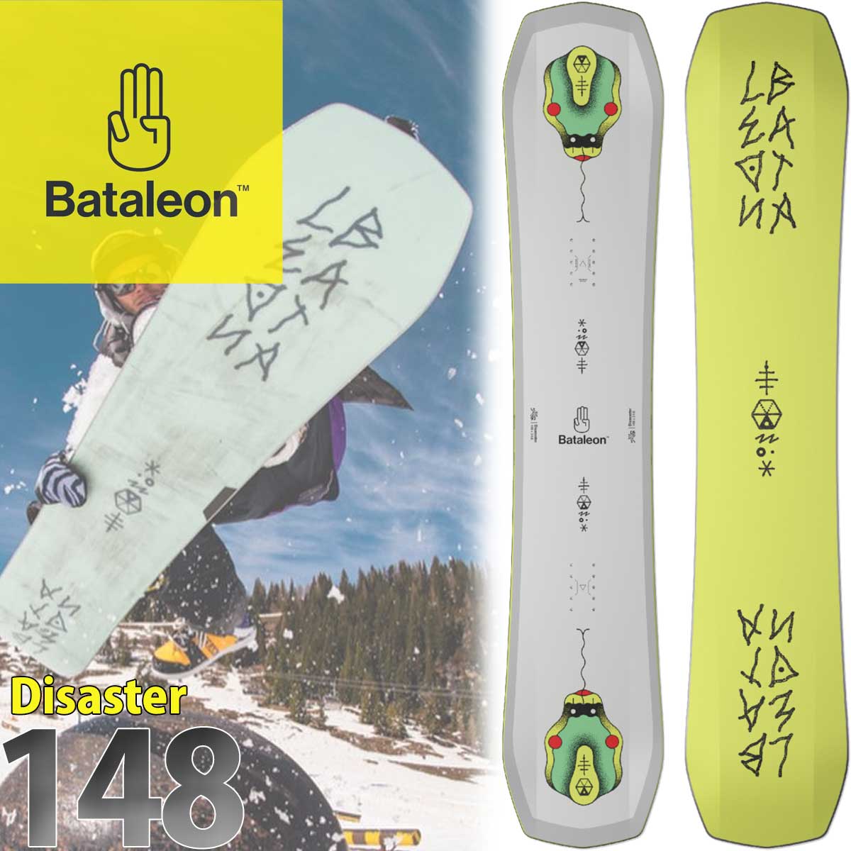 【楽天市場】バタレオン ディザスター 148 ボード 板 Bataleon Snowboard Disaster 3BT 22-23 型落ち ...