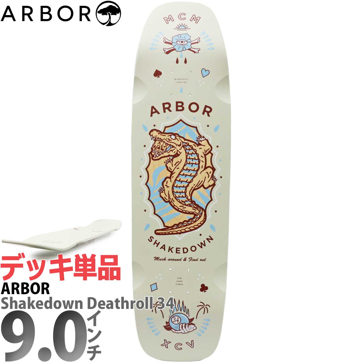 【楽天市場】【ラスト1本】 アーバー 9.0x34インチ スケボー デッキ Arbor Skateboards Shakedown ...