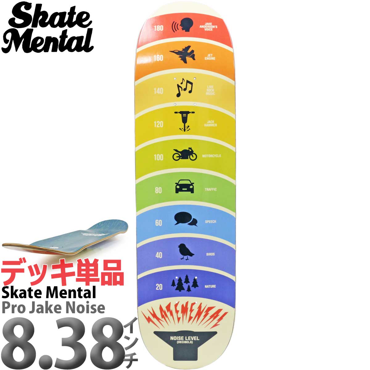 【楽天市場】スケートメンタル 8.38インチ スケボー デッキ Skate Mental Skateboards Pro Jake ...
