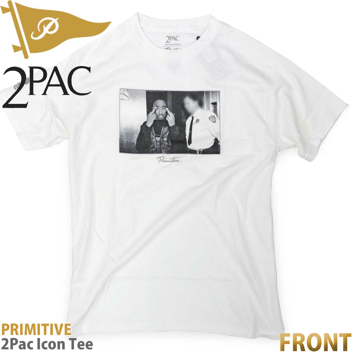 【楽天市場】Primitive x 2PAC Icon T-Shirt Whiteプリミティブ ツーパック コラボ アイコン Tee ホワイト ...