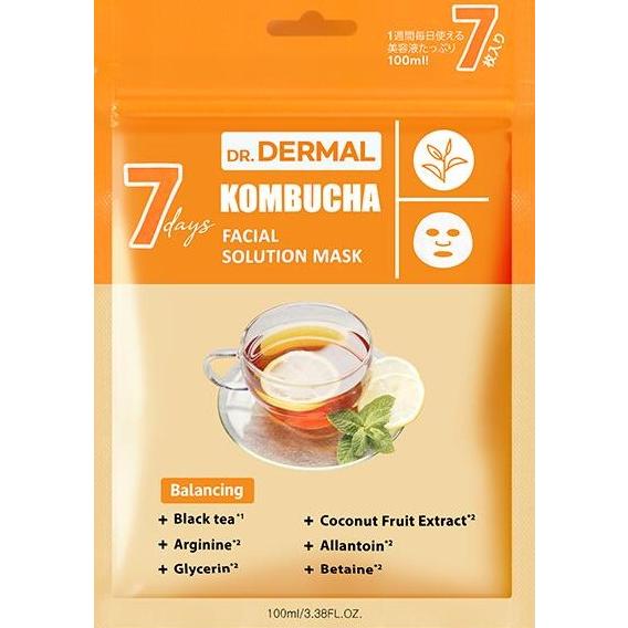 【楽天市場】7DAYSドクターダーマルソリューションシートマスク・フェイスパック コンブチャ DR.DERMAL 7枚入り：CYAstore