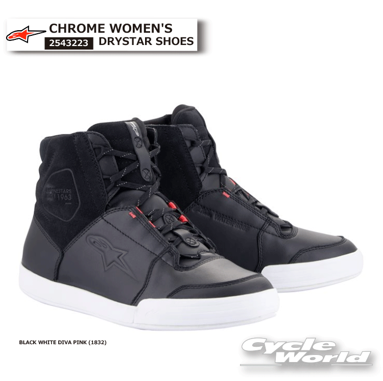 【楽天市場】☆正規品【ALPINESTARS】CHROME WOMEN'S DRYSTAR SHOES《BLACK WHITE DIVA ...