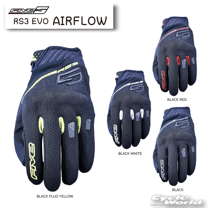 【楽天市場】☆*正規品【Five】RS3 EVO AIRFLOWエアフロ— ツーリンググローブ ストリート メッシュ スマホ対応 タッチスクリーン仕様 プロテクター ファイブ FIVE【バイク ...
