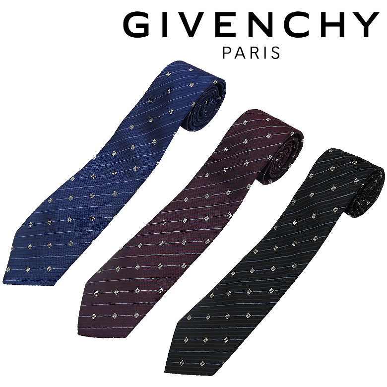 【楽天市場】【GIVENCHY】ジバンシィ ジバンシー ネクタイ タイ TIE シルク 光沢感 ジャガード 4Gエンブレム メンズ プレゼント ブランド小物 父の日ギフト：DBLAND