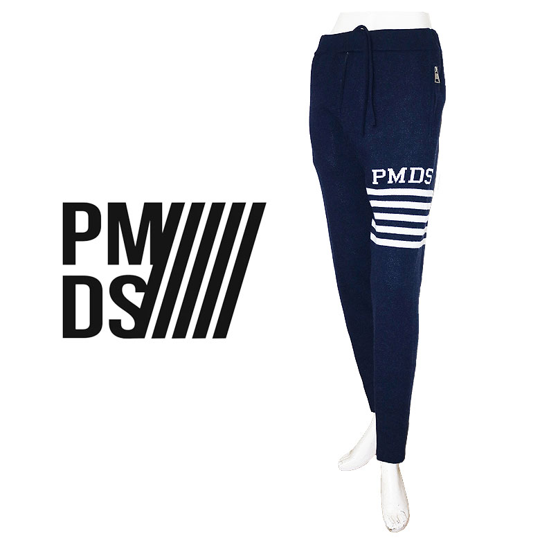 【楽天市場】【20%OFF】P.M.D.S. ピーエムディーエス イージーパンツ ニットパンツ CAIRO ロゴストライプ ボーダー ドローコード メンズ セットアップ可 f25pma513 ...