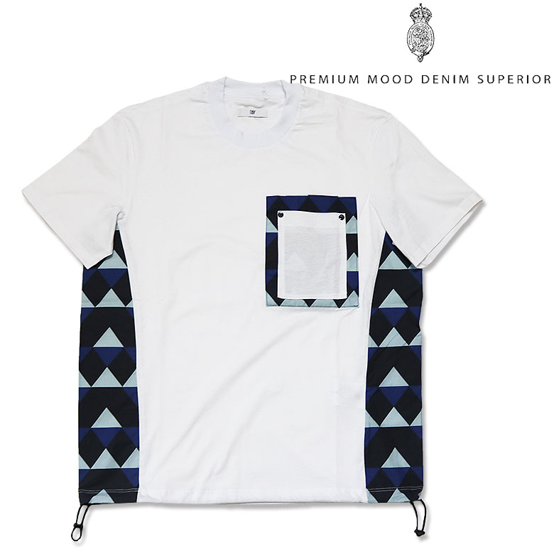 【楽天市場】【20%OFF】【P.M.D.S.】ピーエムディーエス Tシャツ 半袖 カットソー YUKO ジオメトリック柄 ドローコード 切り替え メンズ カジュアル：DBLAND