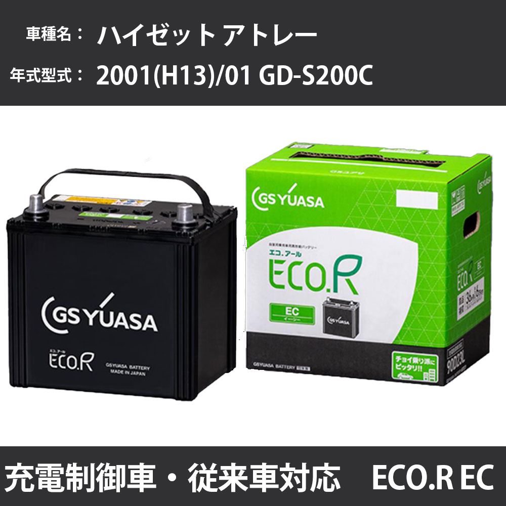 【楽天市場】カーバッテリー ダイハツ ハイゼット アトレー 2001(H13)/01 GD-S200C EF-VE 660cc 36B20L ...
