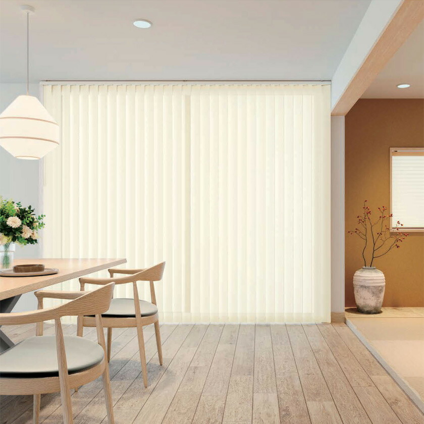 【楽天市場】タテ型ブラインド アルペジオ 生地名：きさら 標準タイプ モアラップスタイル 100mm ループコード式 バランスウェイト：標準 ...