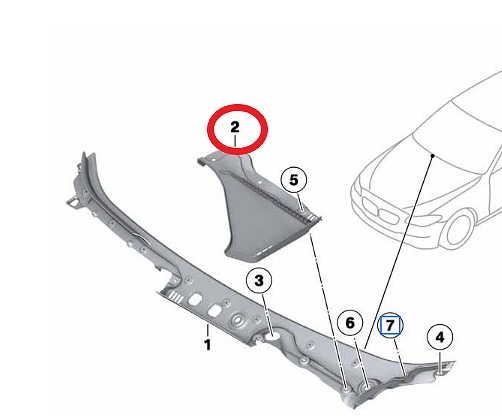 【楽天市場】BMW カウルトップカバー 純正 新品 5シリーズ F10 F11 6シリーズ F06 F12 F13 51717216978 ...