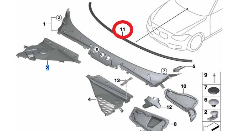 【楽天市場】BMW 純正 インシュレーター カウル 1430mm 1シリーズ F20 純正品番:51487325890：輸入車パーツ専門店 D ...