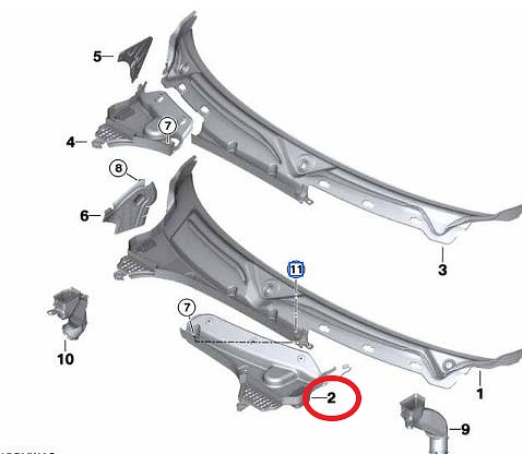 【楽天市場】BMW MINI カウルカバー 左 純正 新品 F55 F56 F57 51717305493 カウルカバー カウルトップカバー ...