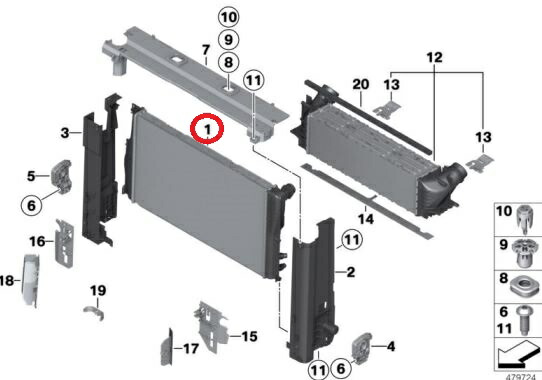 【楽天市場】BMW ラジエター 優良品 新品 5シリーズ F07 F10 F11 17118672011：輸入車パーツ専門店 D-STIMMER