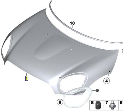 【楽天市場】BMW MINI ミニ 純正 フロントフード R60 R61 純正番号:41009805935：輸入車パーツ専門店 D-STIMMER