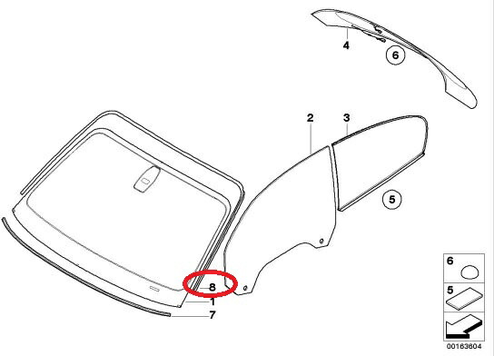 【楽天市場】BMW Fガラスモール アッパー （純正品・新品） 1シリーズE81 E87 E88 E82 純正品番:51317058224 ...