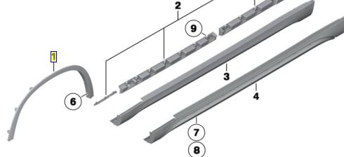 【楽天市場】BMW ビーエムダブリュー Fオーバーフェンダー LH （純正品・新品） X1 E84 純正番号：51772990165：輸入車 ...