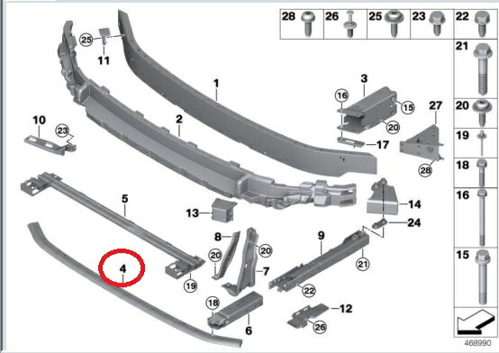 【楽天市場】BMW MINI(ビーエムダブリュー ミニ) フロントバンパーホースメントロア 純正品 新品 F54 51117351520：輸入 ...