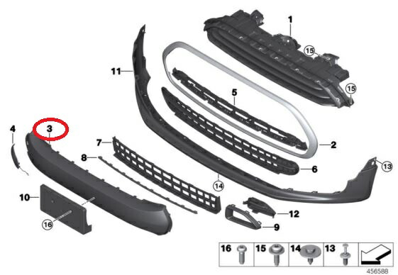 【楽天市場】BMW MINI ミニ 純正品 フロントバンパーカバー F54 51117376365 新品：輸入車パーツ専門店 D-STIMMER
