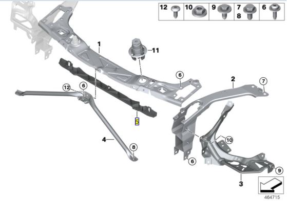 【楽天市場】BMW MINI(ビーエムダブリュー ミニ) ウェザーストリップラジエターアッパー 純正品 新品 F54 F55 F56 F57 ...