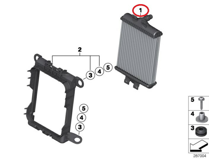 【楽天市場】BMW 補助ラジエター 純正品 新品 1シリーズ F20 F21 2シリーズ F22 F23 3シリーズ F30 F31 F34 ...
