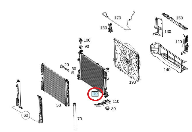 【楽天市場】Mercedes-Benz（メルセデスベンツ） ラジエター 優良品 社外品 新品 CLAクラス/Aクラス/Bクラス W117 ...