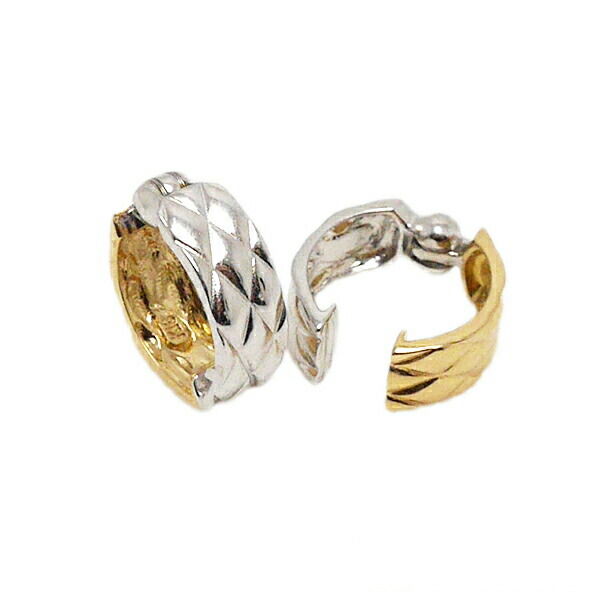 【楽天市場】（e246037）イヤリング K18/K14WG イヤリング リバーシブル 人気 レディース 女性 イヤーカフ ノンホールピアス シンプル フープ：腕時計 Chronostaff ...