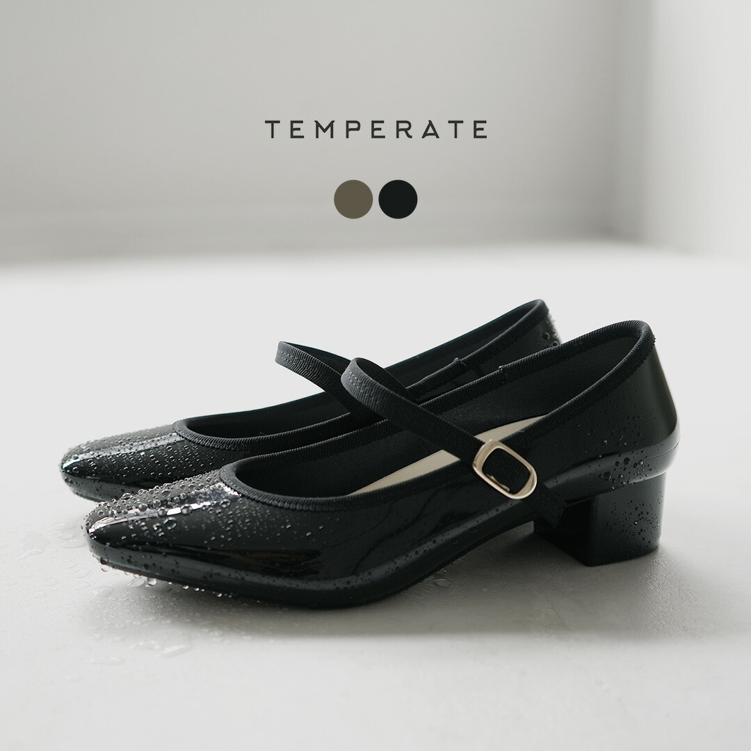 【楽天市場】【10％OFFクーポン対象】【動画あり】TEMPERATE（テンパレイト） CANNON ストラップ ヒールパンプス / レディース レインシューズ 雨靴 晴雨兼用 パンプス ゴム ...