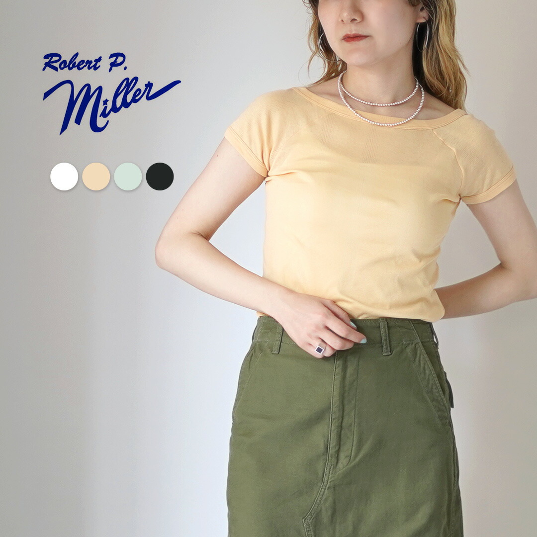 【楽天市場】【20％OFF】ROBERT P.MILLER（ロバートピーミラー） ライトパネルリブ フレンチスリーブ TEE / レディース Tシャツ 半袖 シアー 綿100 シースルー ...