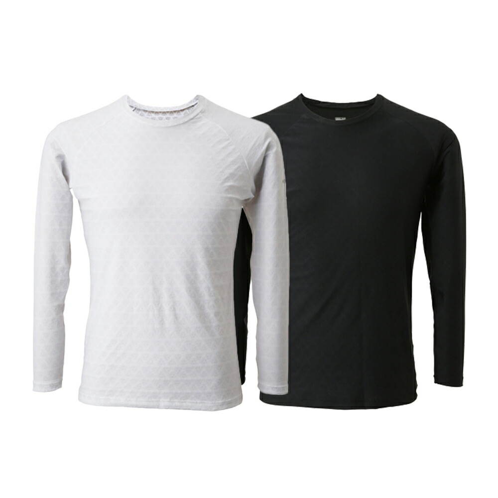 【楽天市場】FREEZE TECH WORK LINE 冷感シャツ 長袖クルーネック LIDEF フリーズテック ブラック ホワイト 氷撃 ...