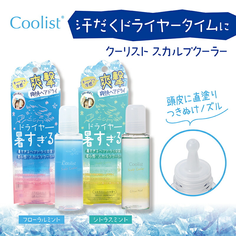 Coolist クーリスト スカルプクーラー 夏のドライヤーひんやり 暑さ対策 暑さ対策グッズ ヘアドライ クールダウン 汗だく 頭皮 爽快 ...