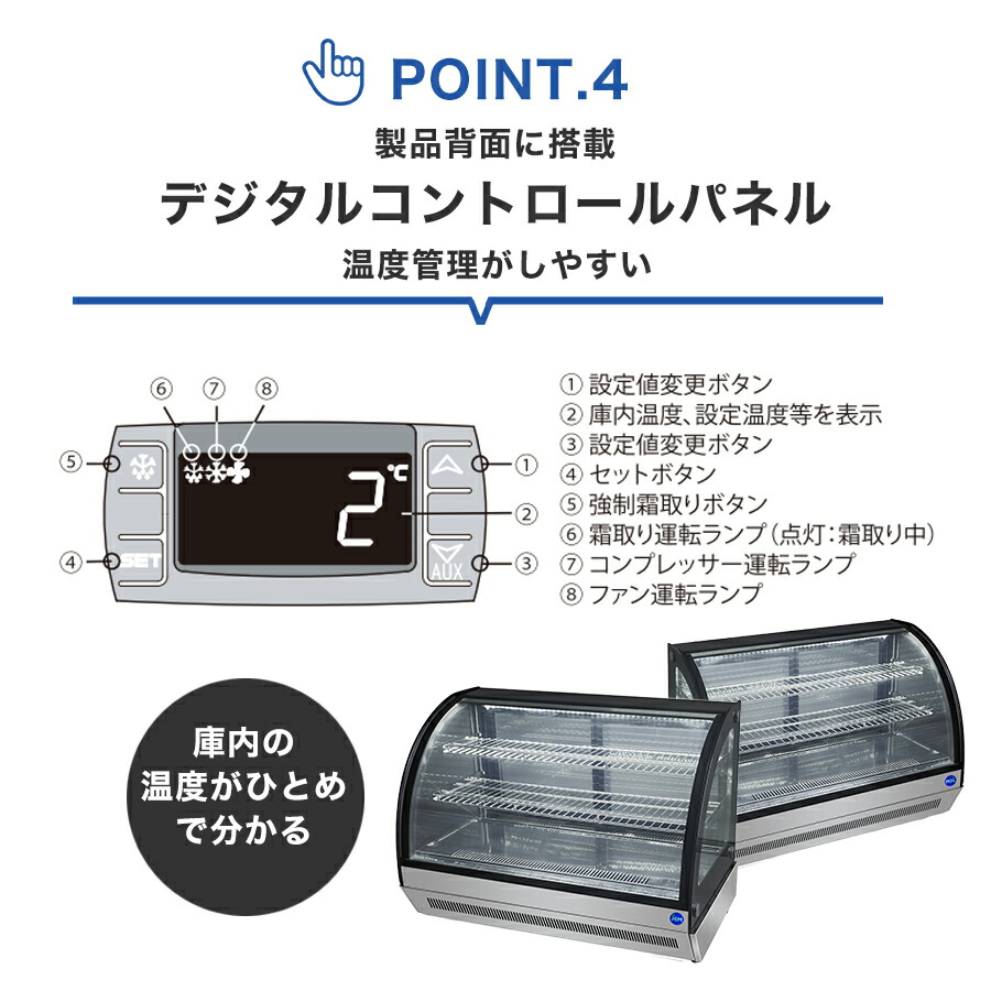 【楽天市場】業務用 JCM 卓上型 対面冷蔵ショーケース 冷蔵庫 JCMS-60T LED照明付 小型タイプ【送料無料 】：大輝厨房機器用品
