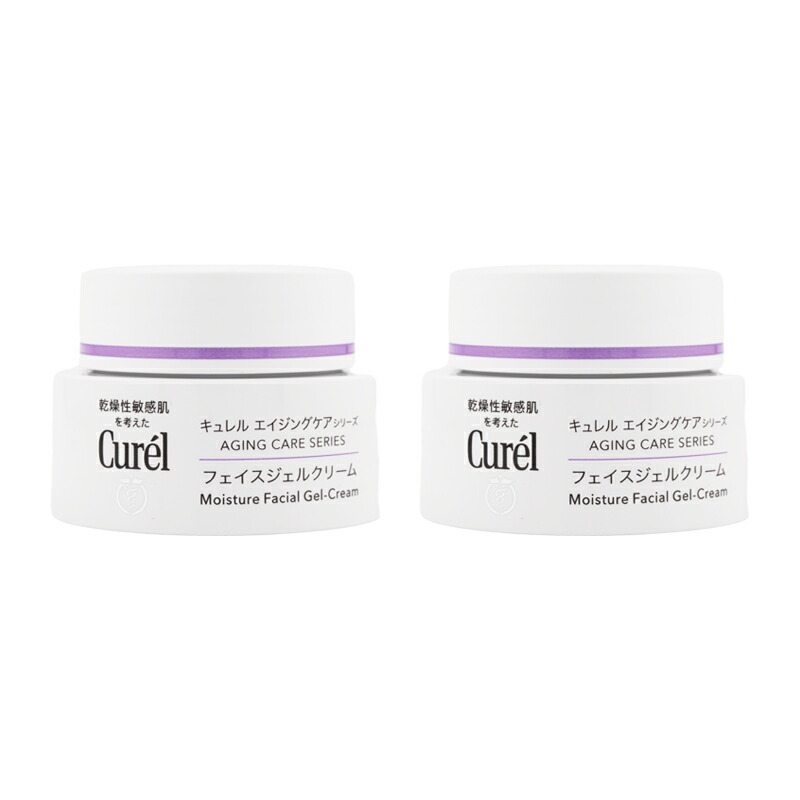 【楽天市場】[2個セット] Curel キュレル エイジングケアシリーズ フェイスジェルクリーム 40g 無香料 無着色 アルコールフリー 消炎剤配合[ギフトラッピング対応]：DAIKISHOP