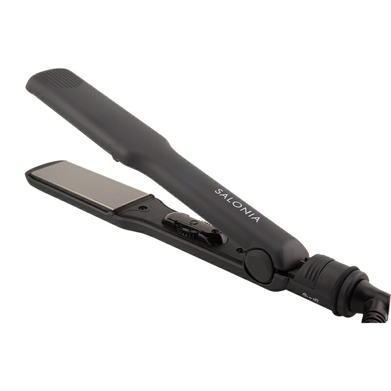 【楽天市場】SALONIA サロニア ストレートヘアアイロン 35mm ブラック SL-004S マイナスイオン 専用耐熱ポーチ付き[ギフト ...