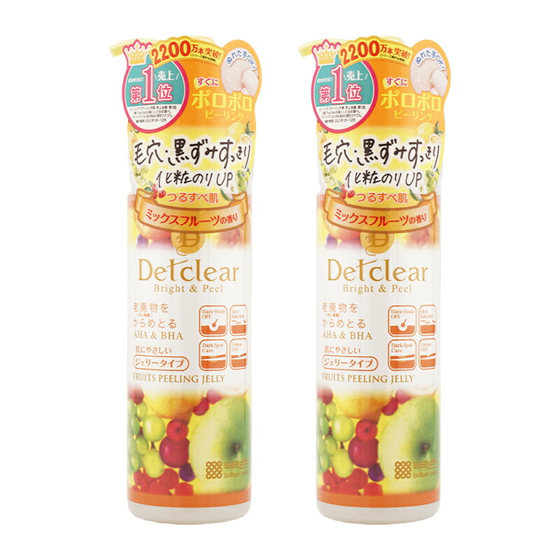 【楽天市場】[2個セット]明色化粧品 DETクリア ブライト＆ピール ピーリングジェリー ミックスフルーツの香り 180mL 毛穴 黒ずみ[ギフトラッピング対応]：ダイキ楽天市場店