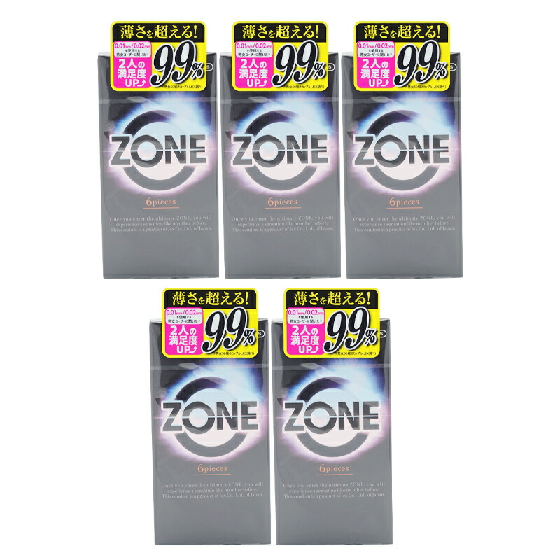 【楽天市場】[5個セット]JEX ジェクス ZONE ゾーン 6個入り コンドーム 避妊具 ステルスゼリー[ギフトラッピング対応]：ダイキ楽天市場店