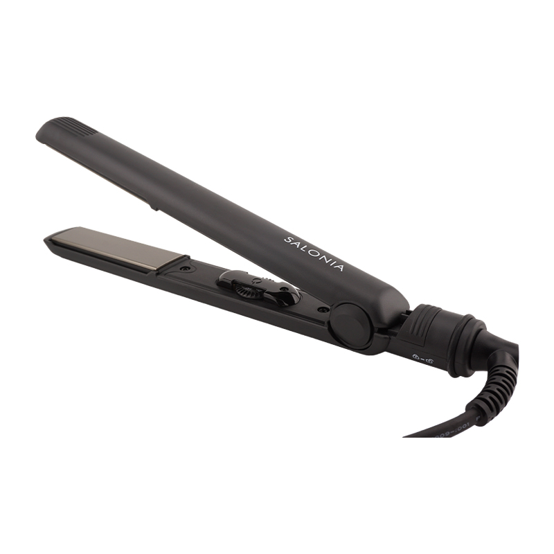 【楽天市場】SALONIA サロニア ストレートヘアアイロン 24mm ブラック SL-004S マイナスイオン 専用耐熱ポーチ付き[ギフト ...