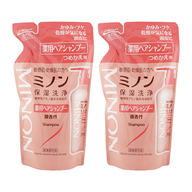 【楽天市場】[2個セット]MINON ミノン 薬用ヘアシャンプーa 380mL つめかえ用 詰め替え用 レフィル ヘアケア 低刺激 弱酸性 無着色 植物性アミノ酸[ギフトラッピング対応 ...