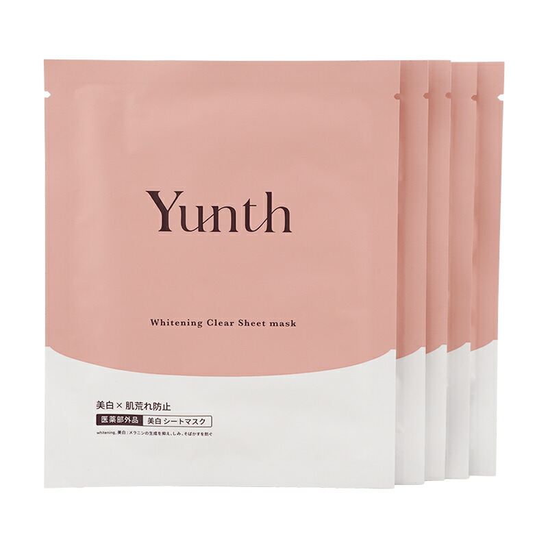 【楽天市場】[5個セット]Yunth ユンス シートマスク 21ml × 1シート 美容液 保湿成分配合 紫外線ケア 敏感肌 乾燥 肌荒れ 医薬部外品：ダイキ楽天市場店
