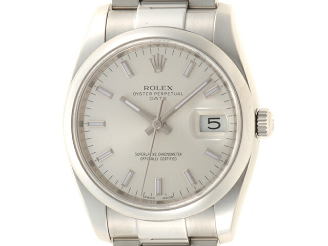 【楽天市場】ランダム番 ROLEX ロレックス パーペチュアル デイト 115200 SS ステンレス シルバー文字盤 自動巻き【434 ...