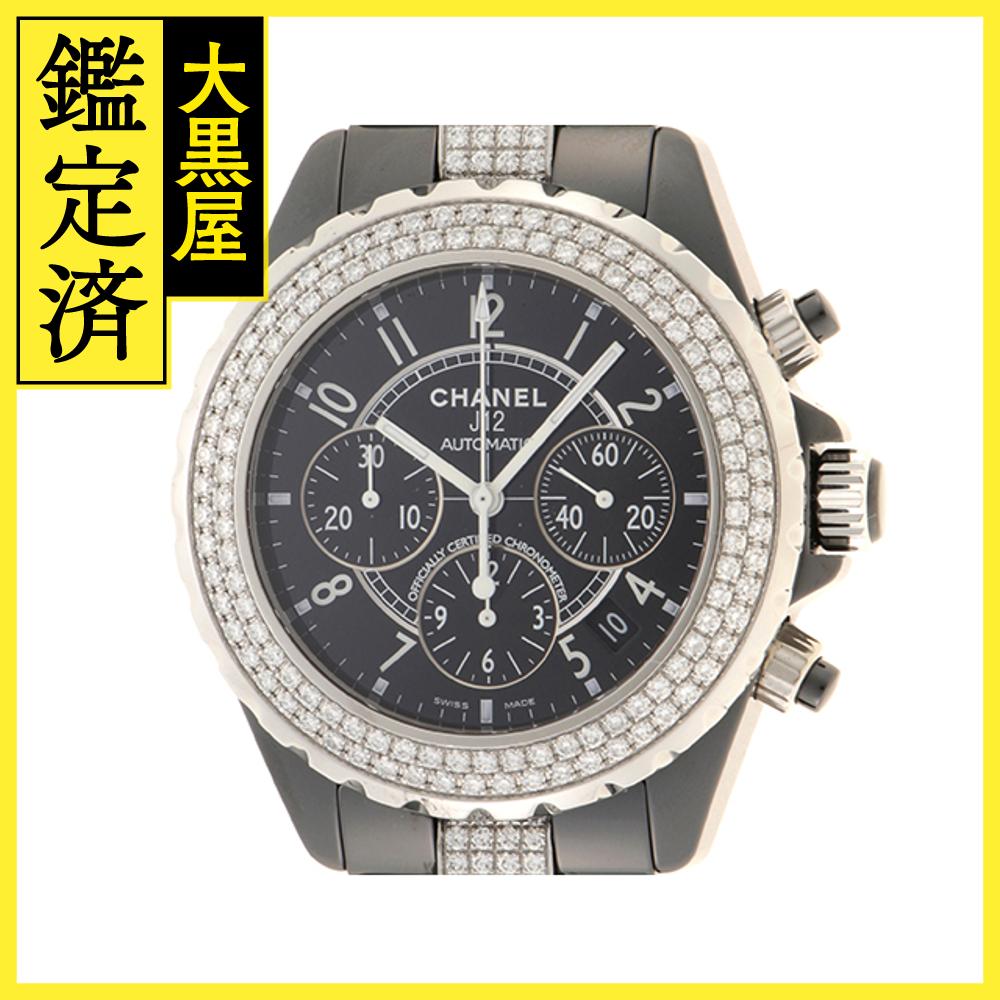 【楽天市場】CHANEL シャネル 腕時計 J12 クロノグラフ H1706 セラミック/ステンレス ベゼル/ブレスレットダイヤモンド ...