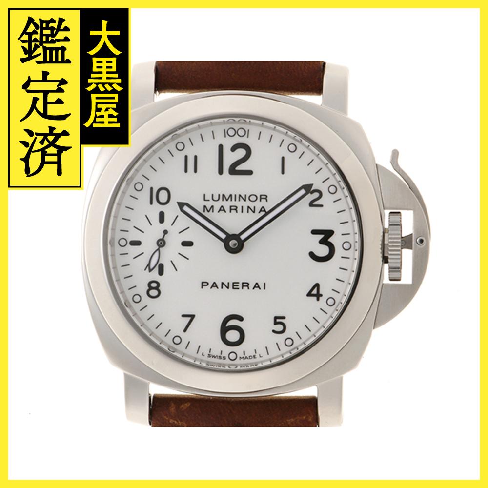 【楽天市場】PANERAI パネライ ルミノール マリーナ44mm PAM00113 SS/カワ ホワイト 手巻き スケルトン メンズ ...